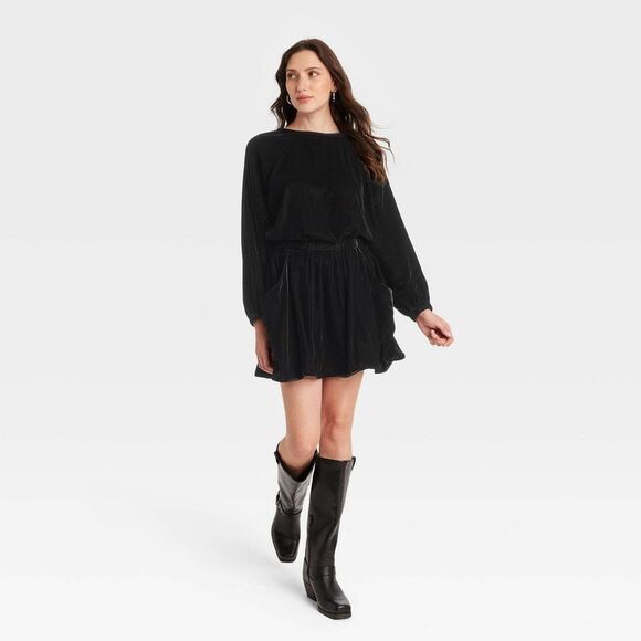 Universal Thread | Dresses | Universal Thread Womens Long Sleeve Velvet ...